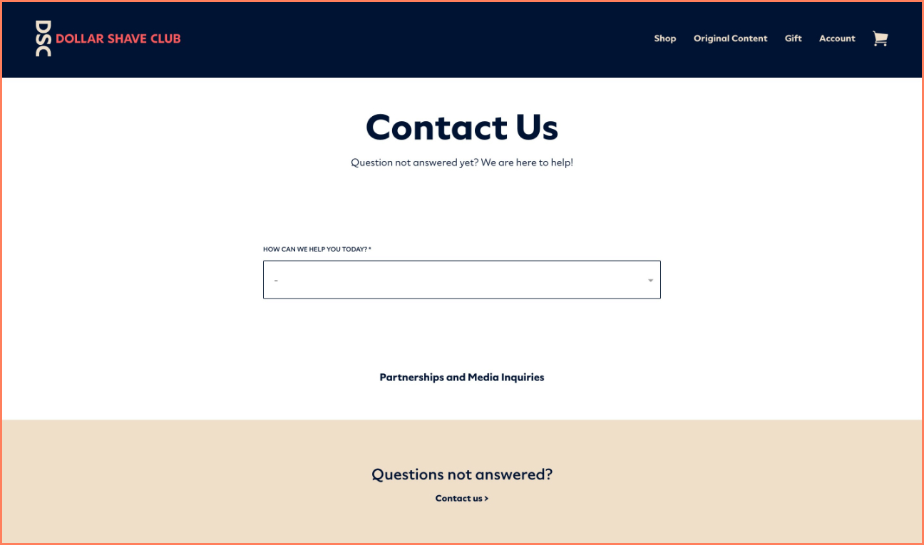20 eCommerce 'contact us' page designs for inspiration